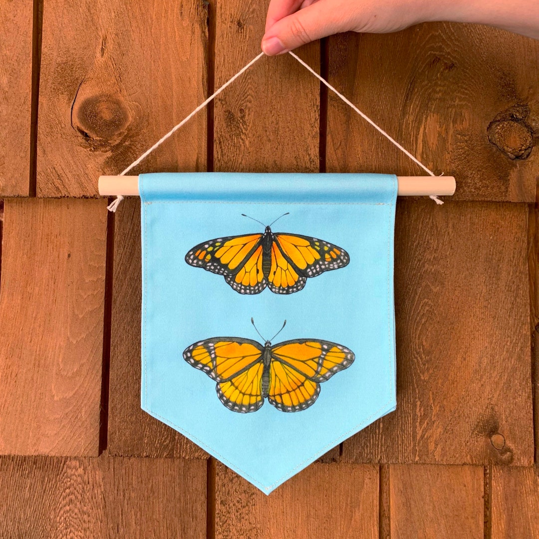 Monarch Vs Viceroy Butterfly Mini Wall Banner - Etsy
