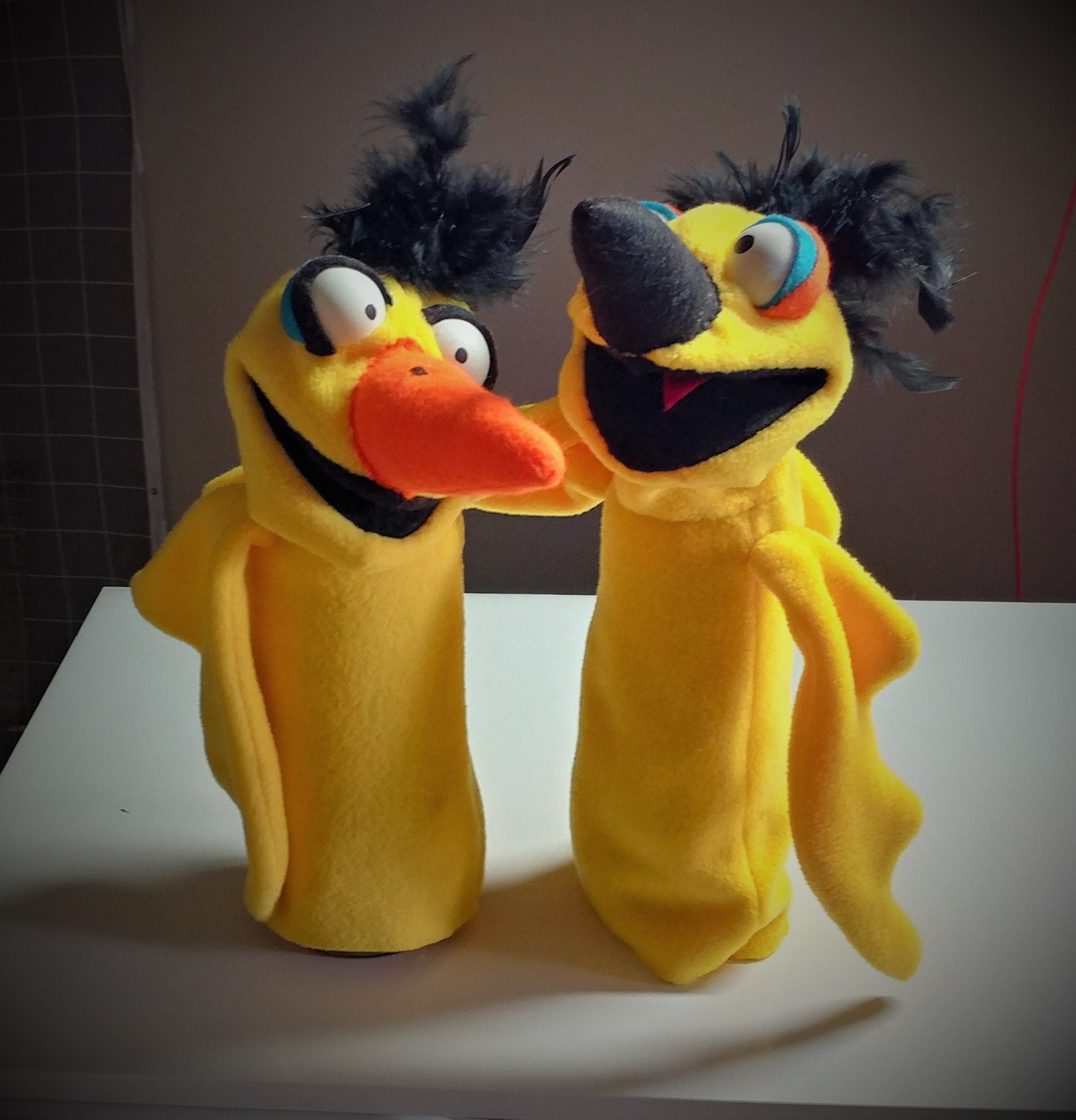 Muppet Style Hand Puppets Karaoke Crazy Yellow Yard Birds Winged ...