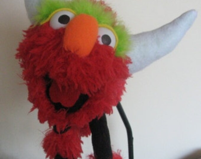 Red Monster Viking Muppet Style Hand Puppet ADO Team - Etsy