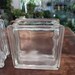Pair of Vintage Glass Block Vases, Vintage Small Glass Blocks, Vintage ...