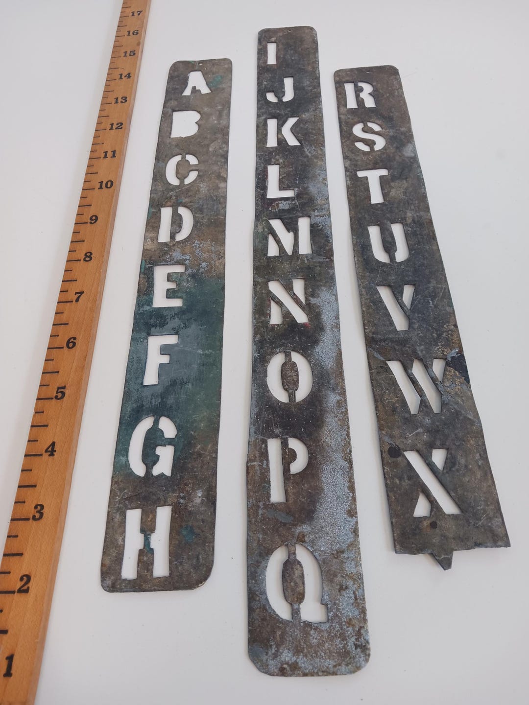 Vintage Metal Stencils, Vintage Alphabet Stencils, Vintage Wall Display ...