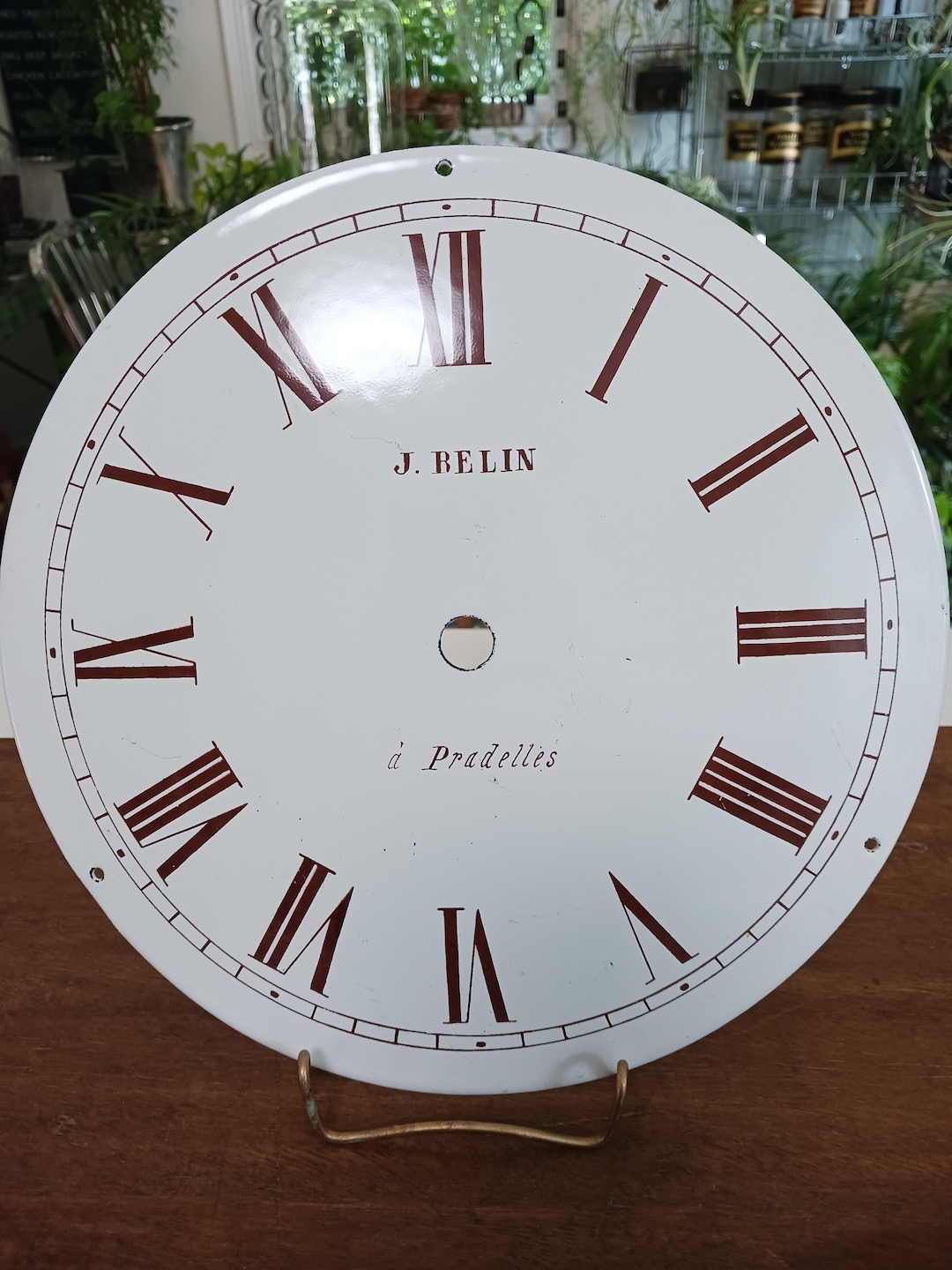 Antique French Enamel Clock Face, French Clock Face, Antique Wall ...