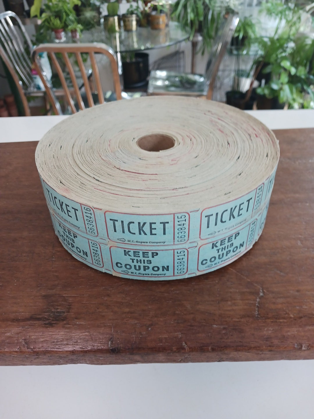 Vintage Ticket Roll, Vintage Carnival Ticket Roll, Vintage Prize Ticket Roll, Vintage Amusement ...