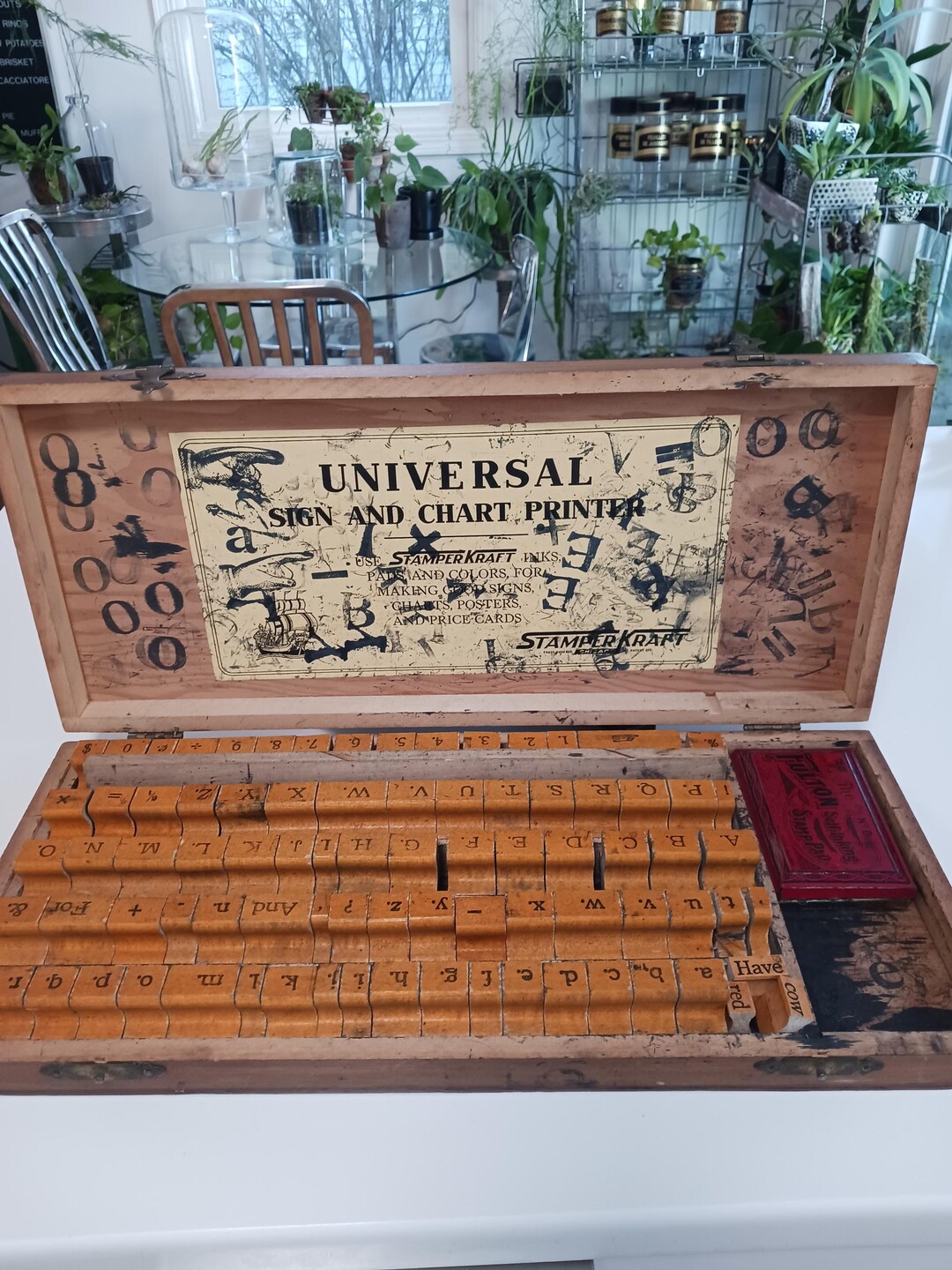 Antique Universal Sign and Chart Printer - Complete Set, Antique ...