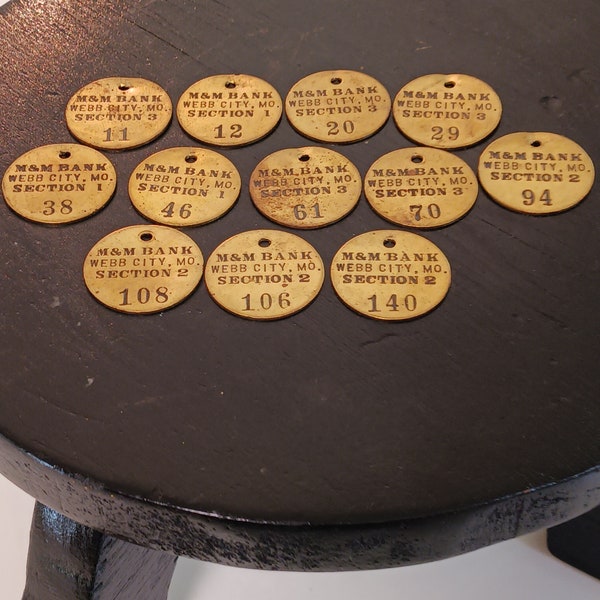 Brass Number Tags - Etsy