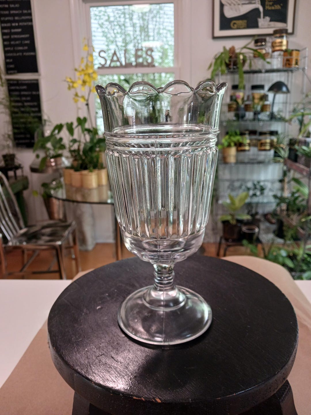 Vintage Glass Spooner, Vintage Glass Celery Vase, Vintage Glass Vase ...