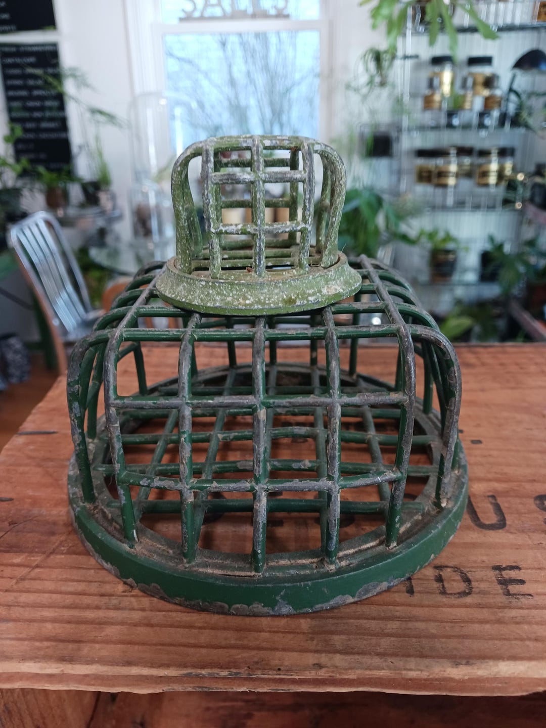 Vintage Pair of Flower Frogs, Vintage Cage Flower Frogs, Vintage Metal ...