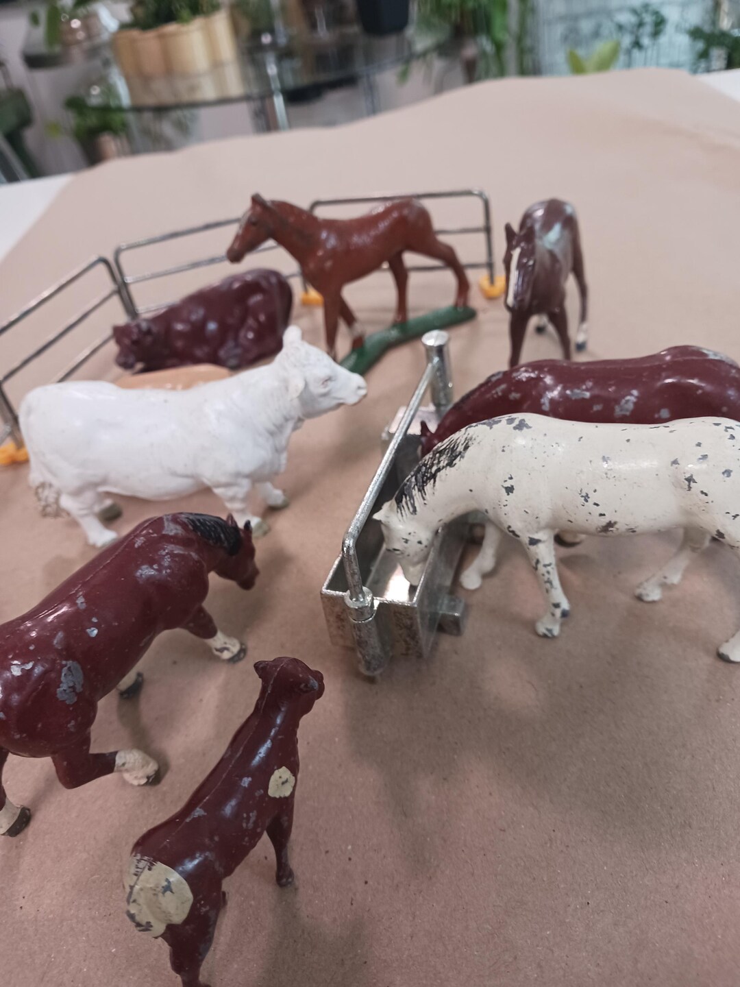 Set of Vintage Lead Farm Animals, Vintage Lead Cows, Vintage Lead ...