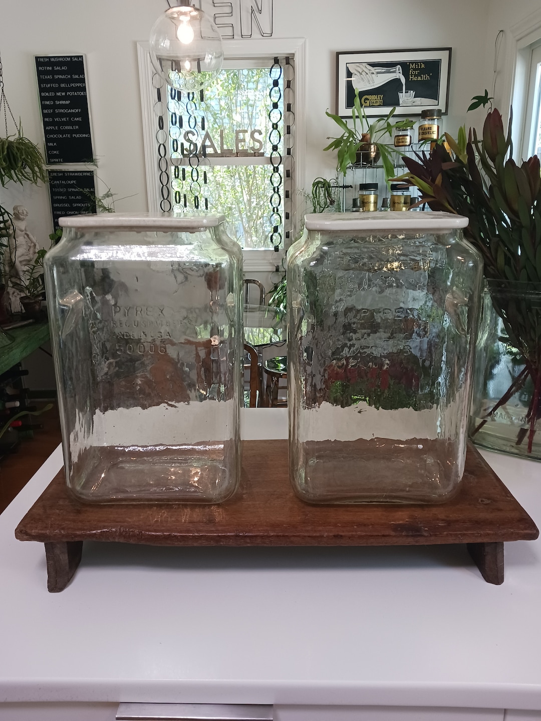 Antique Battery Jar, Antique Pyrex Battery Jar, Edison Battery Jar ...