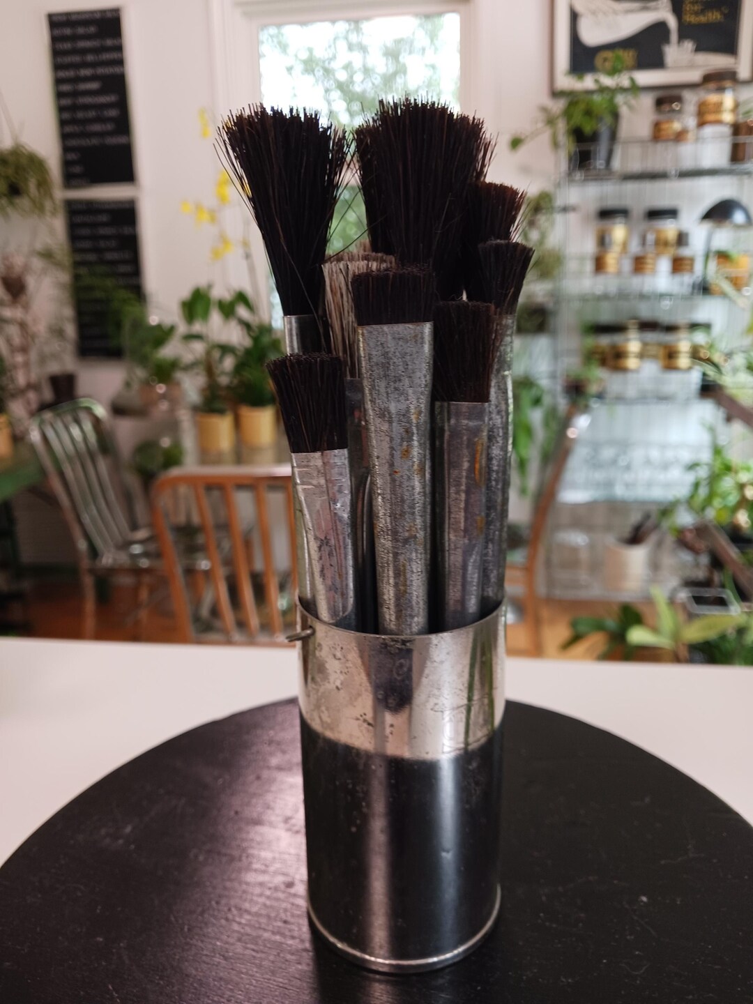 Vintage Paint Brushes, Vintage Metal Paint Brushes, Vintage Metal Pail ...