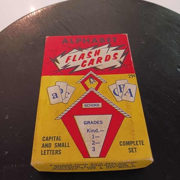 Vintage Alphabet Flash Cards - Etsy