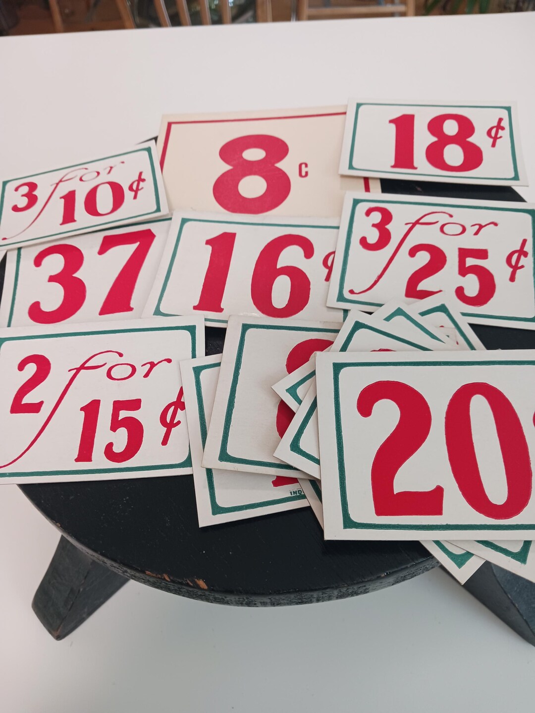 Vintage Price Tags Set: NOS Cardboard Store Display - Etsy