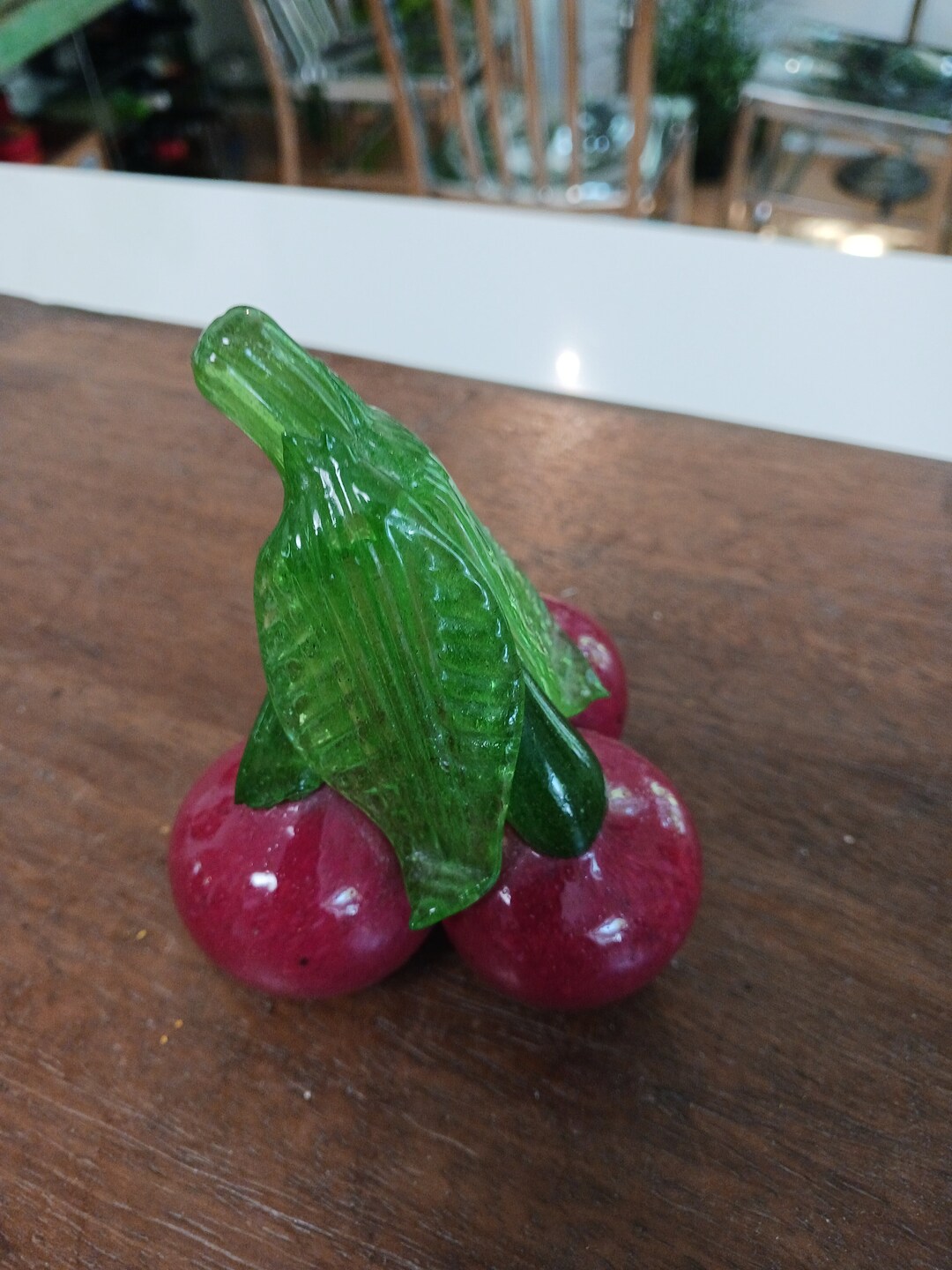 Vintage Murano Handblown Glass Cherries, Italian Handblown Glass Cherries, Murano Glass Cherries ...