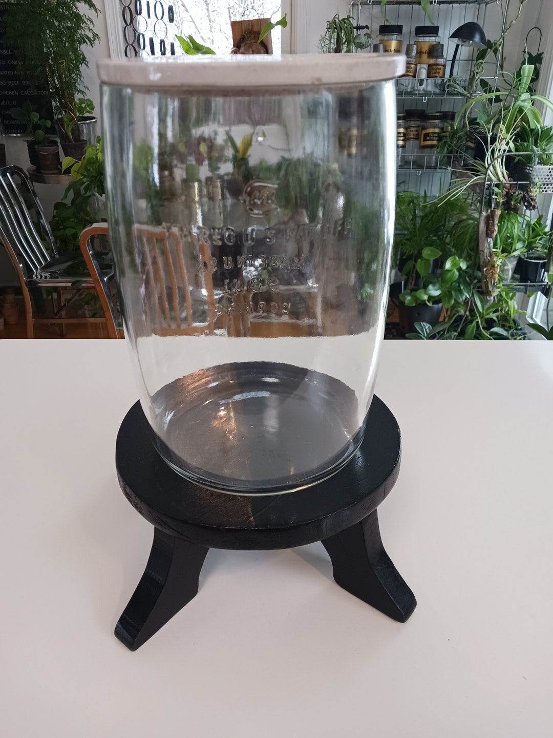 Vintage Corning Battery Jar, Vintage Glass Jar, Vintage Glass Battery ...