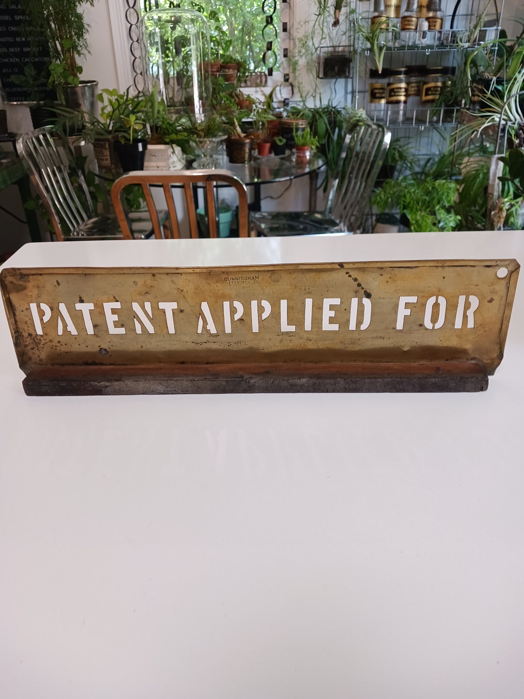 Vintage Large Brass Stencil, Vintage Brass Sign, Vintage Stencil ...