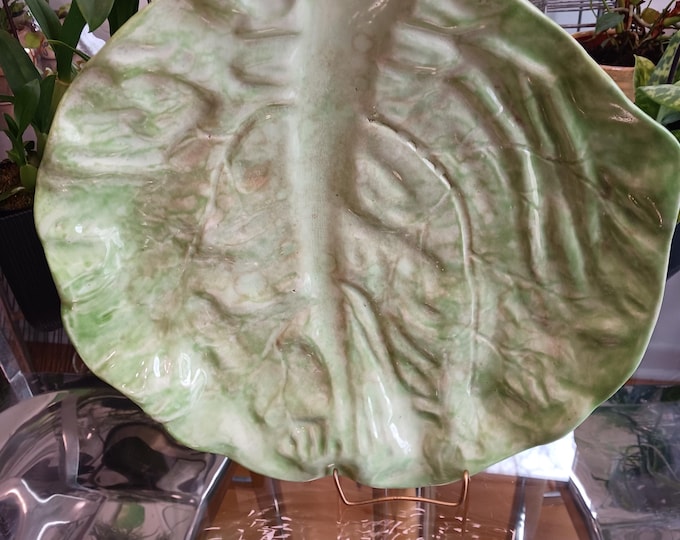 Antique Wannopee Majolica Lettuce Leaf Dish - New Milford Pottery - Etsy