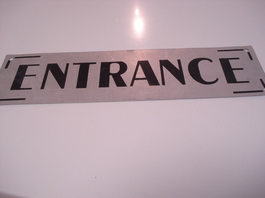 Vintage Hand Painted Aluminum Sign - Etsy