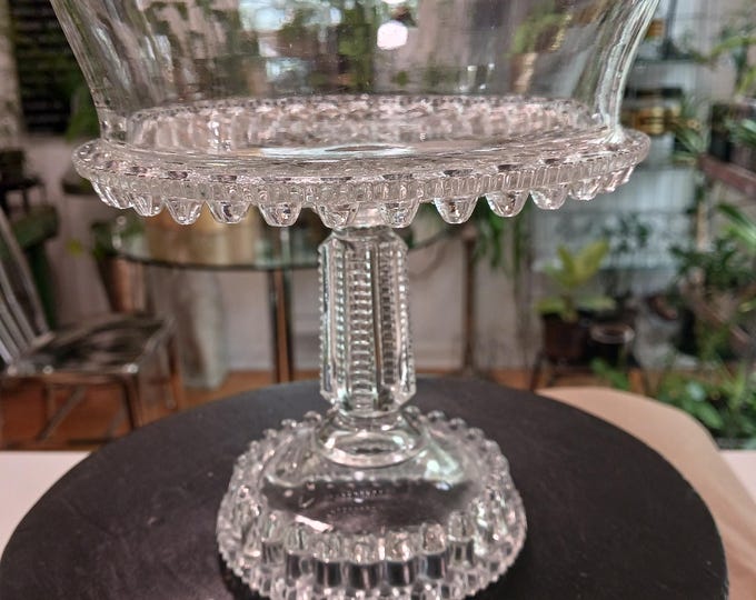Circa 1880s Glass Compote, Antique Glass, Antique Glass Centerpiece ...