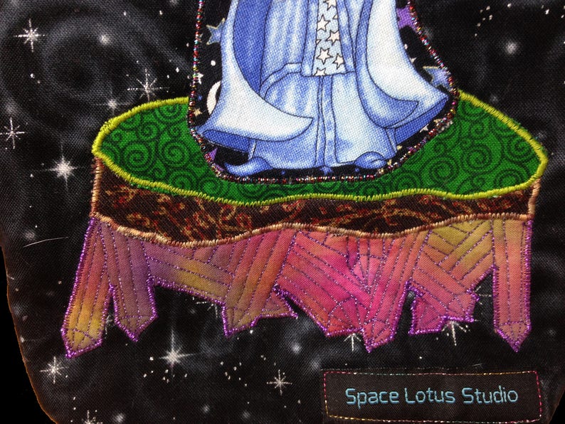 Psychedelic Patchwork Space Wizard Tote Bag Magical Trippy - Etsy