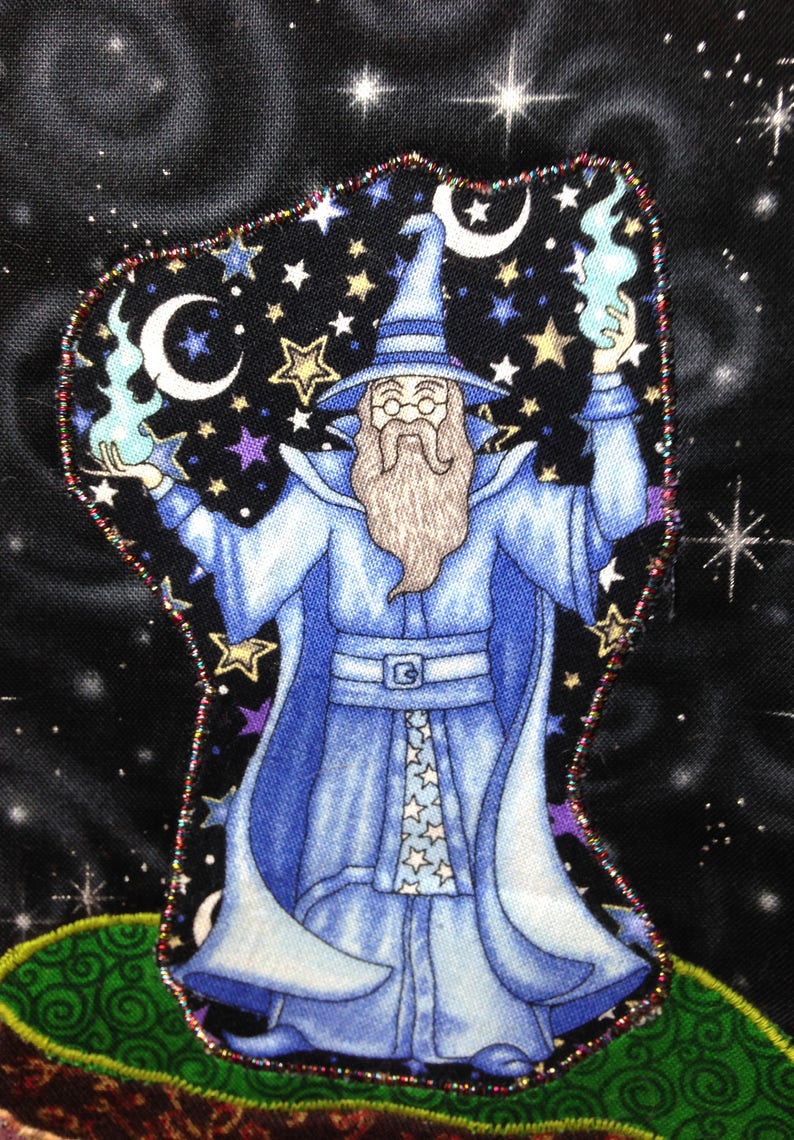 Psychedelic Patchwork Space Wizard Tote Bag Magical Trippy - Etsy