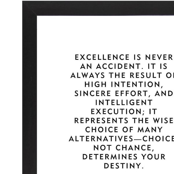 Excellence Sign - Etsy