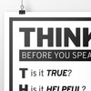 THINK Before You Speak Motivational Classroom Poster or Print Unframed ...