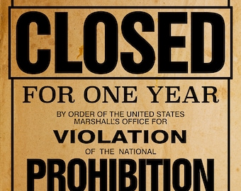 1920s Prohibition Posters