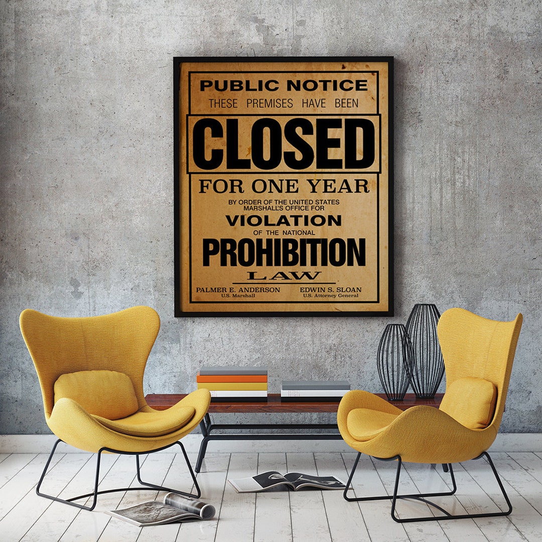 Printable Prohibition Poster Reproduction Instant Digital Download - Etsy