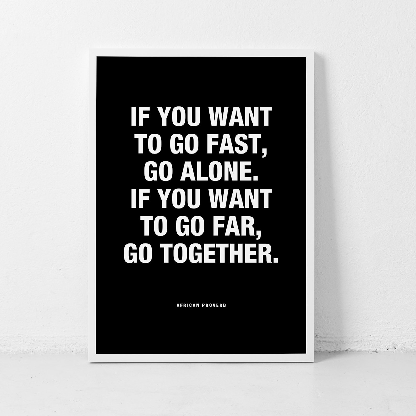 African Proverb go Fast...go Far Unframed - Etsy