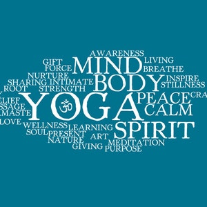 Words About Yoga Collage Word Cloud Unframed Poster or Print - Etsy