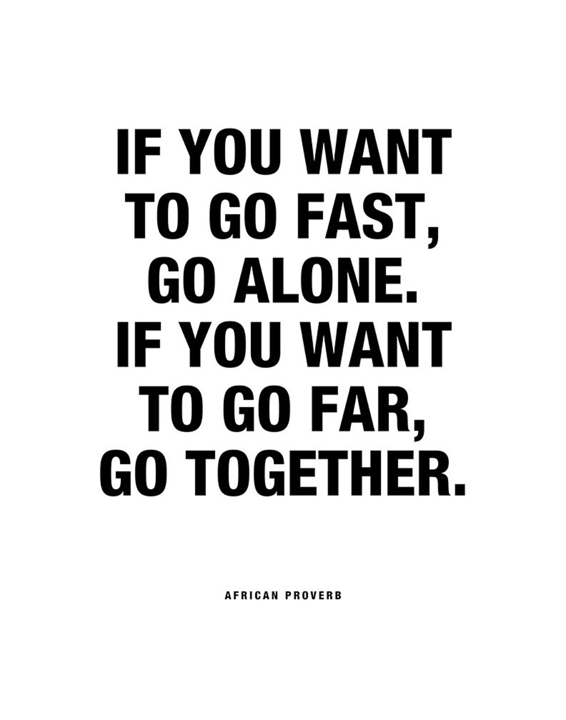 Motivational Quote go Fast...go Far African - Etsy