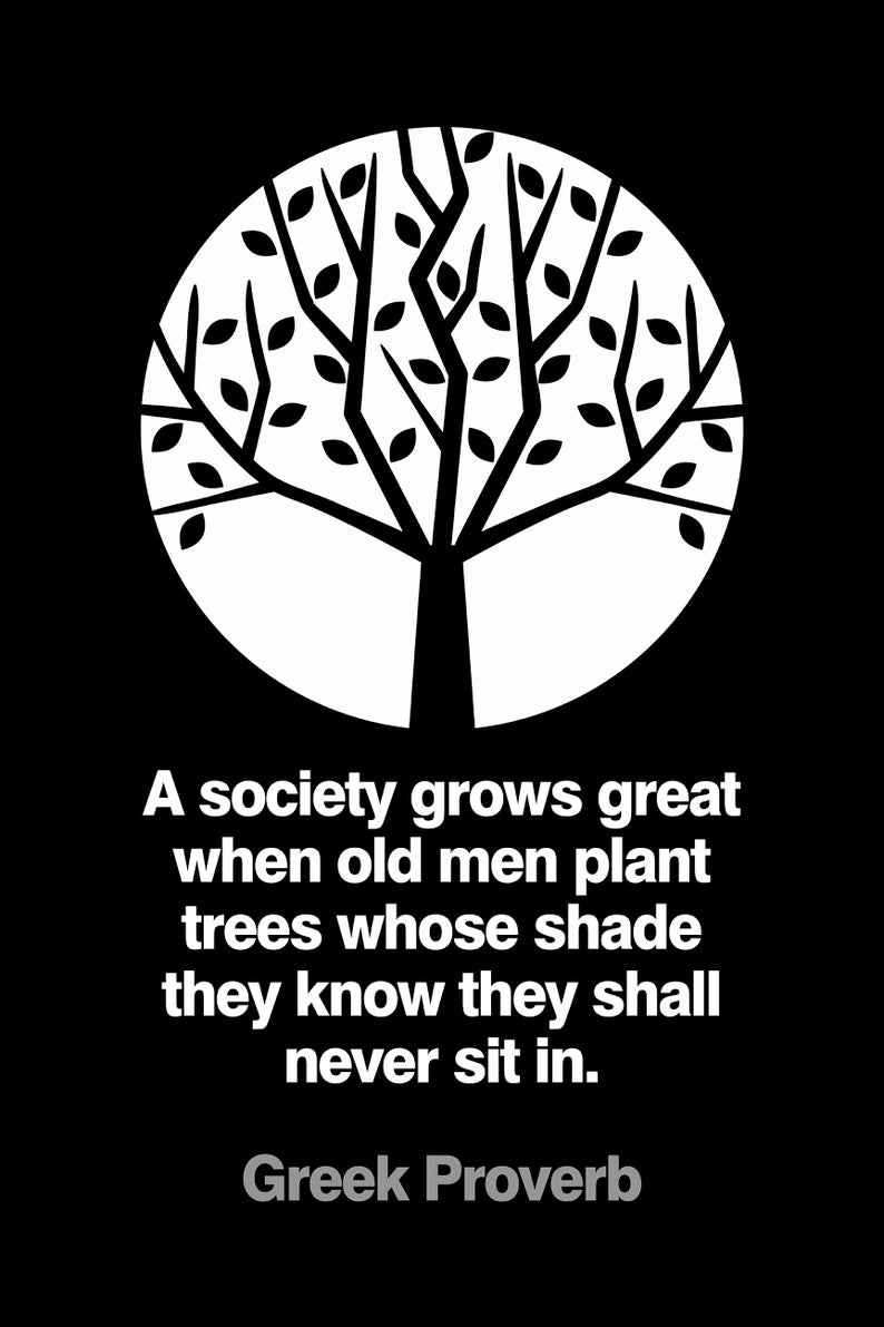 Greek Proverb plant Trees Wisdom Quote Print or - Etsy