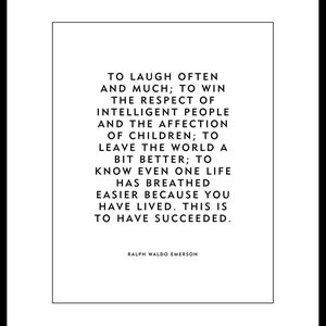 Motivational Quote "laugh Often" by Ralph Waldo Emerson - Etsy