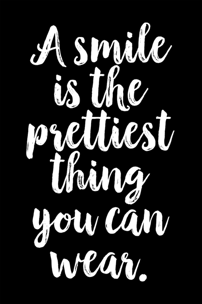 Smile Quote Unframed Poster or Print - Etsy