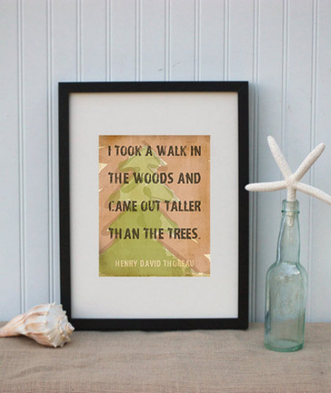 Printable "walk in the Woods" Quote by Thoreau Rustic Outdoor Decor ...