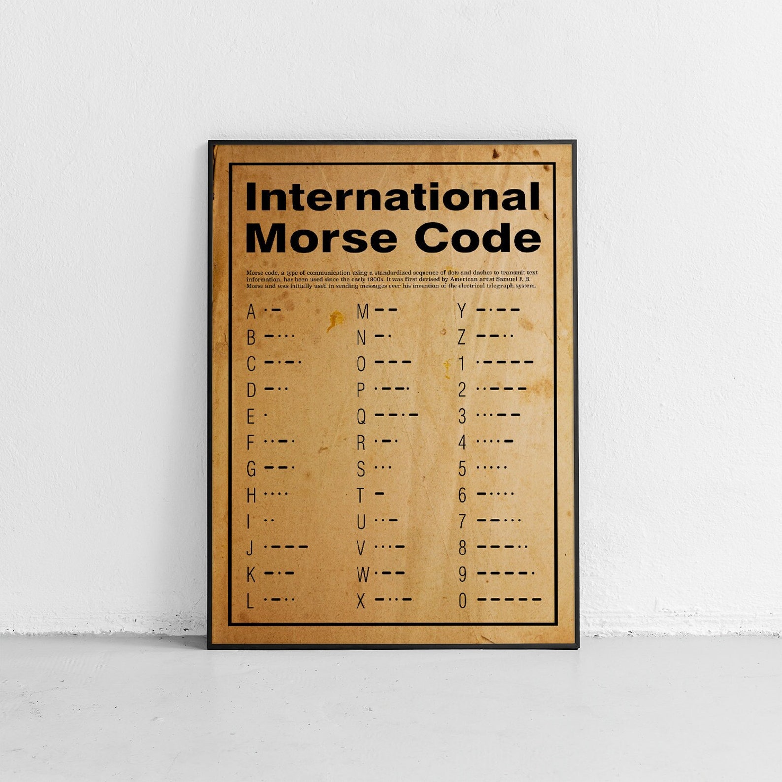 Morse Code Alphabet Unframed Poster or Print Home Decor Wall - Etsy