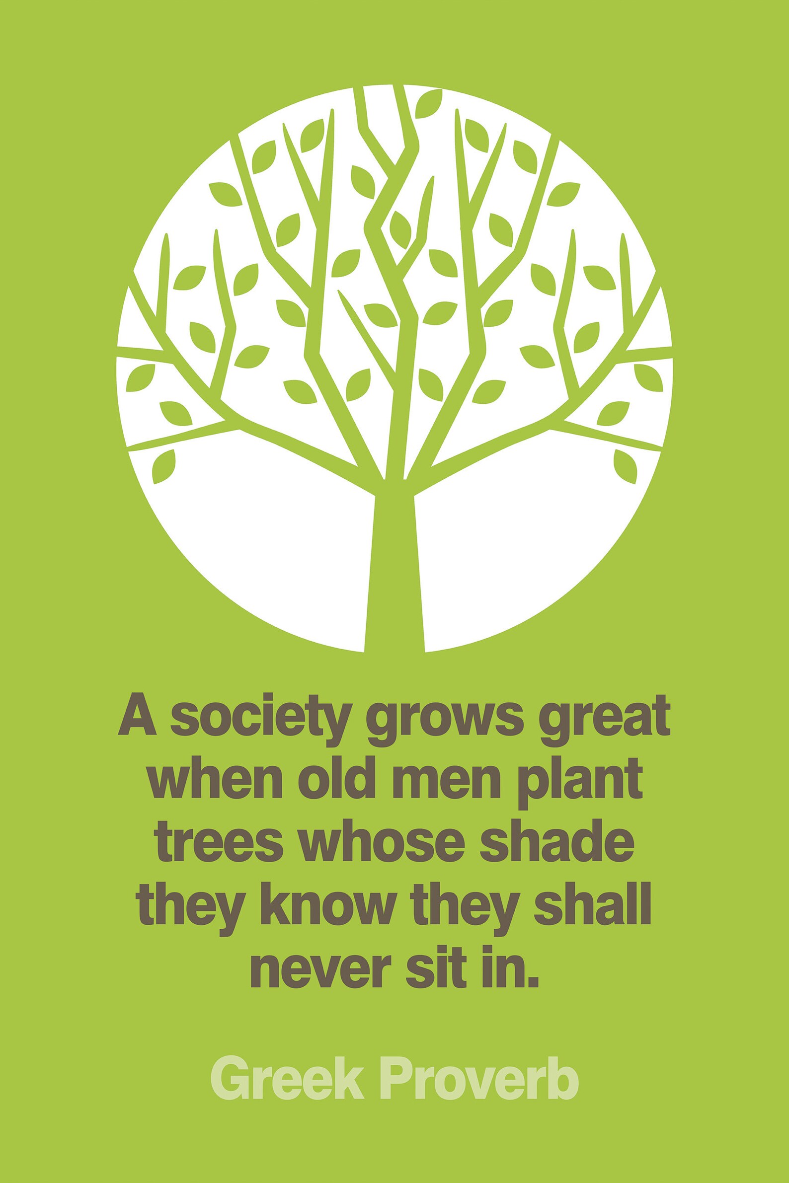 Greek Proverb plant Trees Wisdom Quote Print or | Etsy