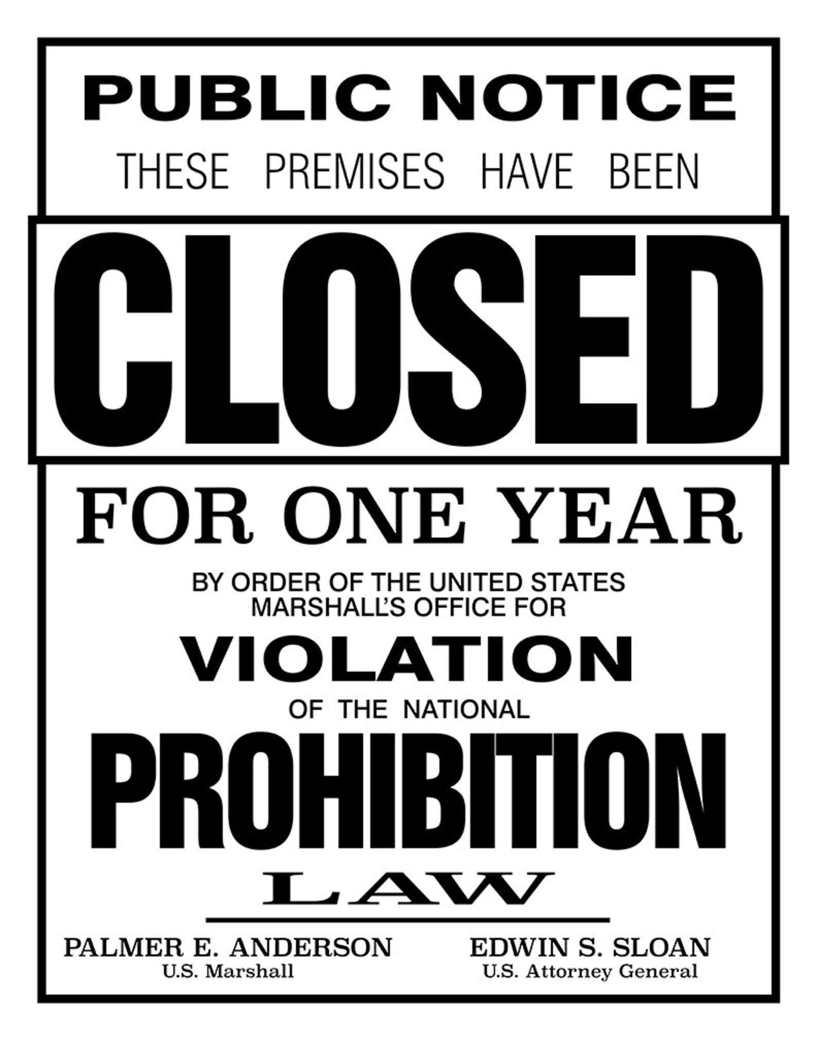 Printable Prohibition Poster Reproduction Instant Digital Download - Etsy