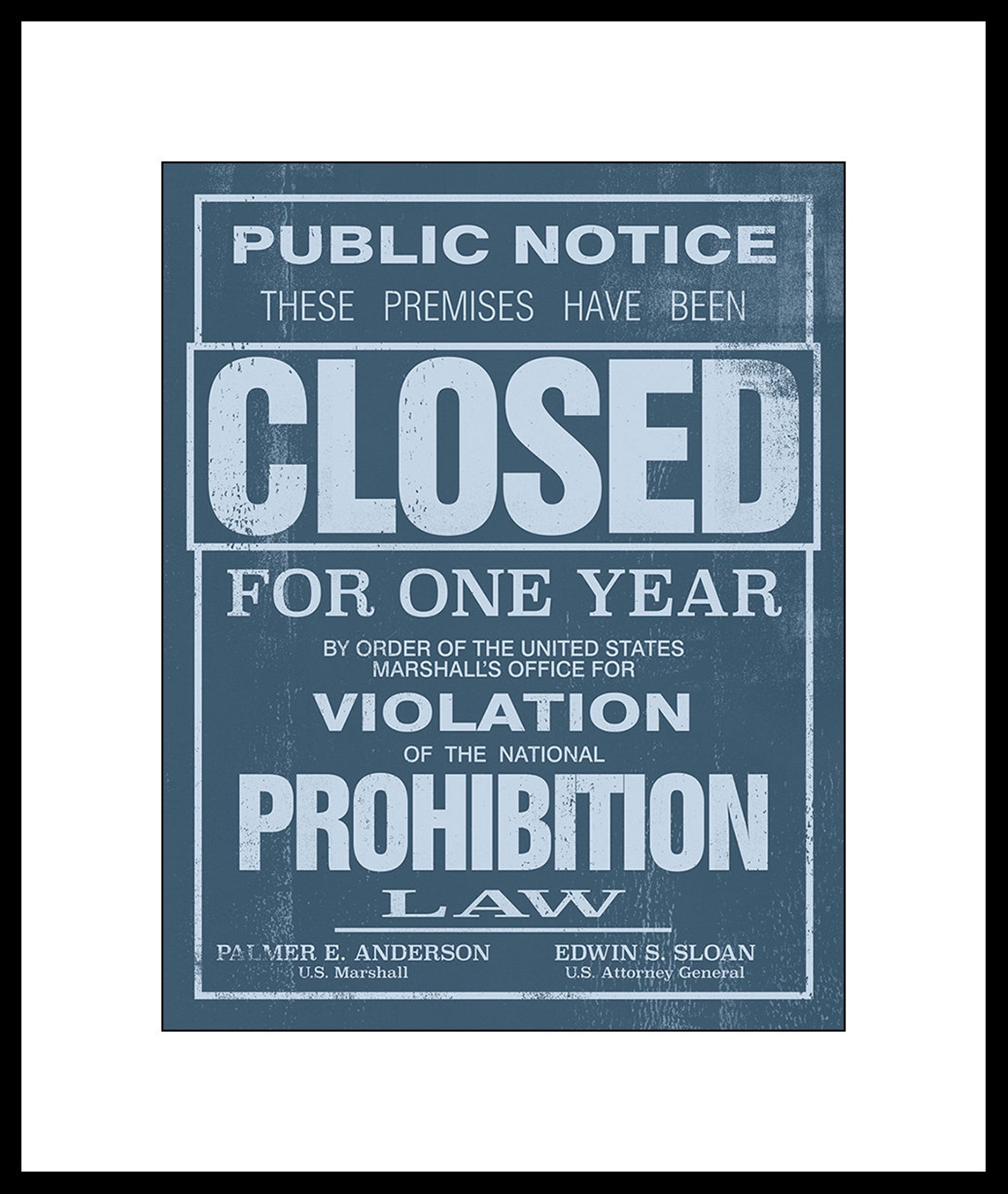 US Government Prohibition Poster Reproduction Home Decor Print | Etsy