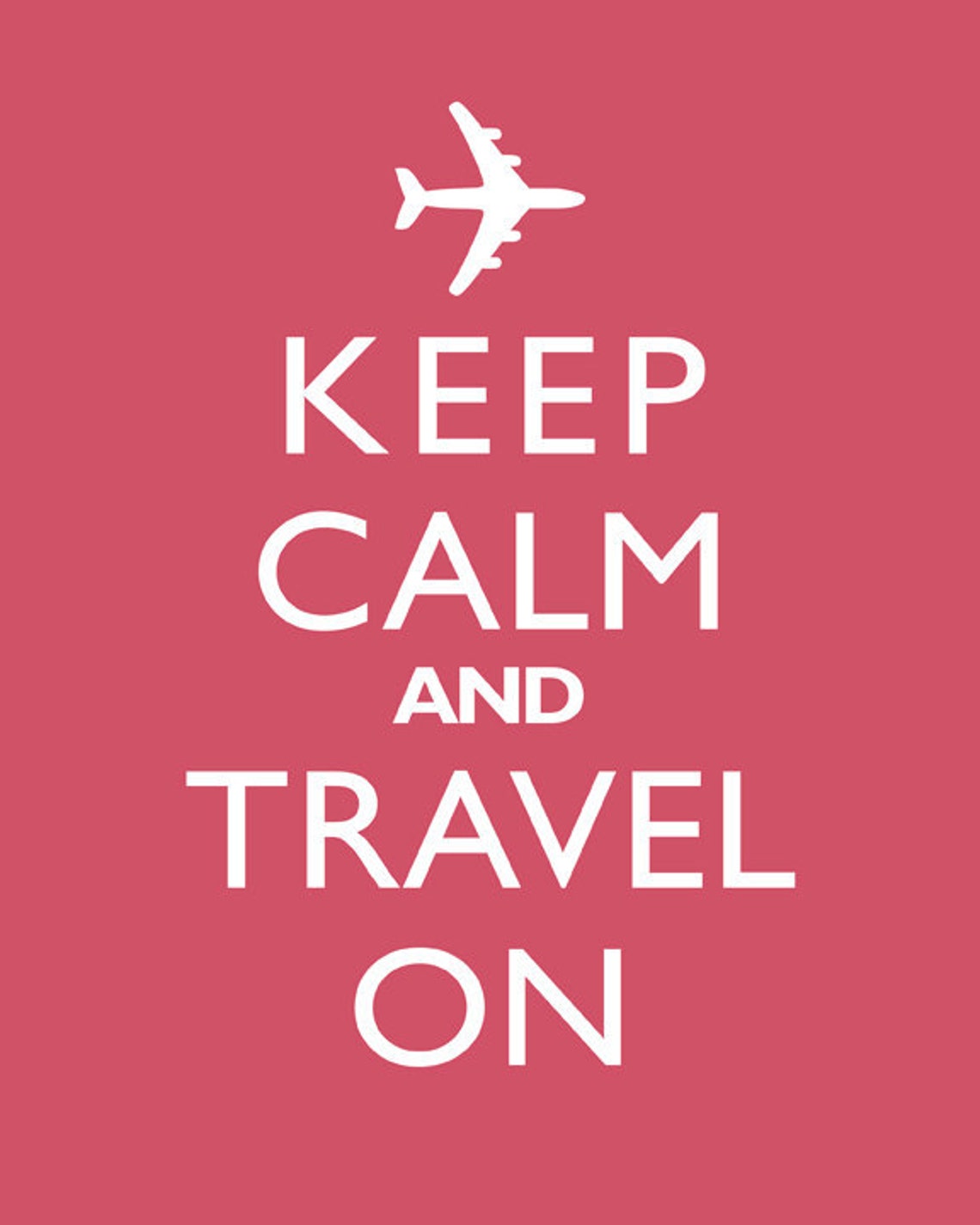 Keep Calm and Travel on - Retro Art Unframed Poster or Print - Etsy