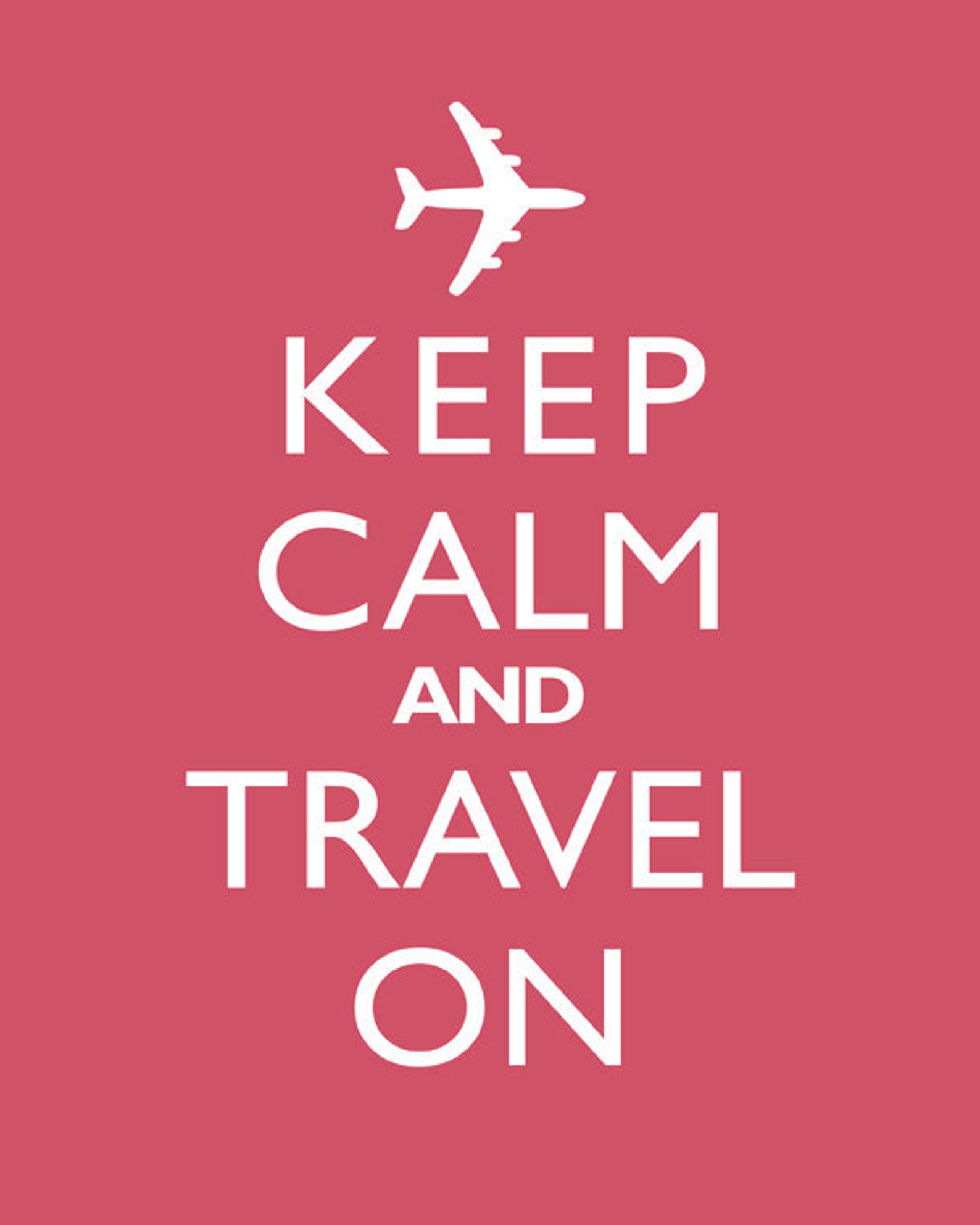 Keep Calm and Travel on - Retro Art Unframed Poster or Print - Etsy