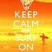 Printable Beach "keep Calm and Surf On" Instant Digital Download - Etsy