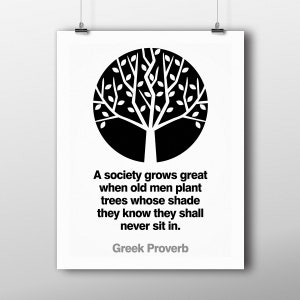 Greek Proverb "plant Trees" Wisdom Quote Print or Poster Unframed - Etsy