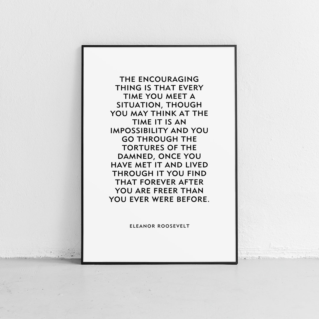 Eleanor Roosevelt "impossibility" Quote Unframed Poster or Print - Etsy