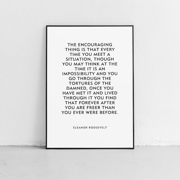 Roosevelt Quote - Etsy