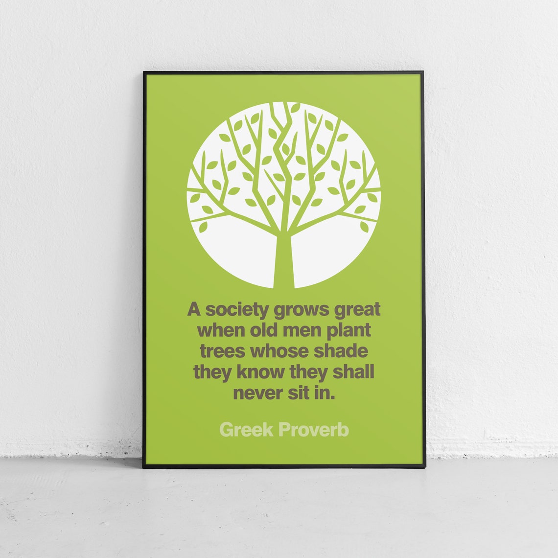 Greek Proverb plant Trees Wisdom Quote Print or | Etsy