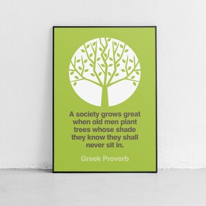 Greek Proverb "plant Trees" Wisdom Quote Print or Poster Unframed - Etsy