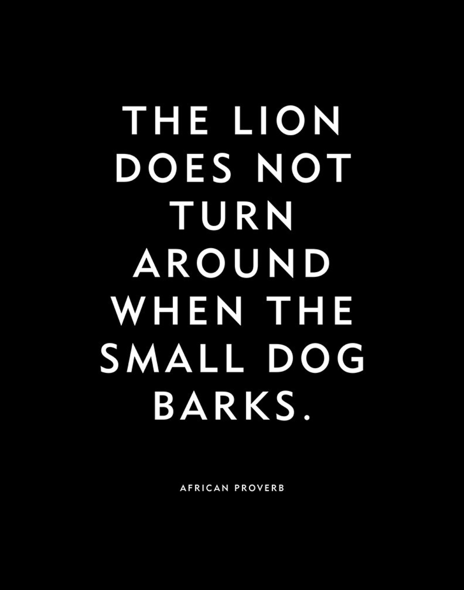 African Proverb "the Lion" Unframed Print or Poster - Etsy