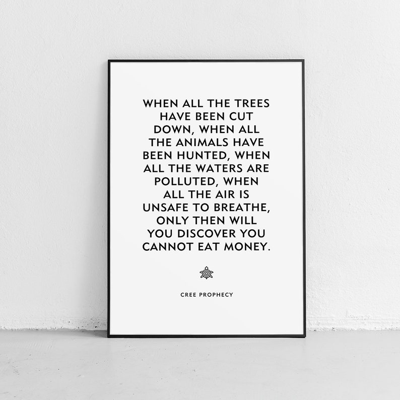 Native American Quote cree Prophecy Unframed Print - Etsy