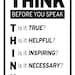 THINK Before You Speak Motivational Classroom Poster or Print Unframed ...